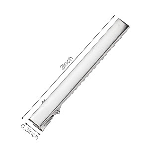 60 Pcs Alligator Curl Clips, Bantoye 3 Inch Flat Single Prong Clips Hair Accessories for Hair Styling, Coloring, Silver