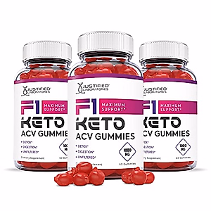 (3 Pack) F1 Keto ACV Gummies 1000MG with Pomegranate Juice Beet Root B12 180 Ketos Gummys