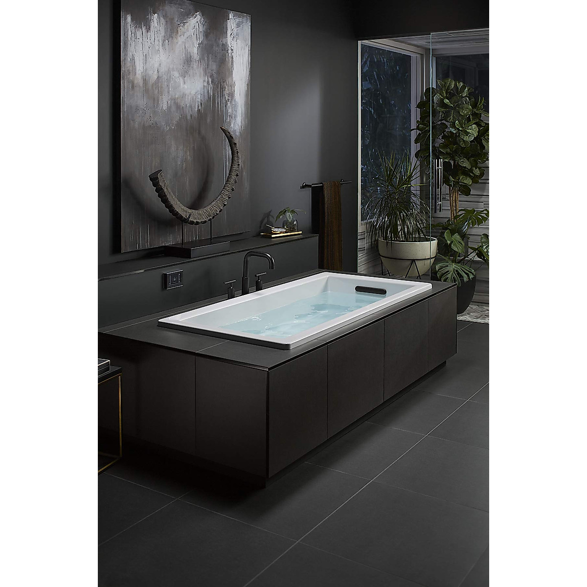 KOHLER K-T14428-4-BL Purist® Deck-Mount Bath Faucet Trim for High-Flow Valve with Lever Handles