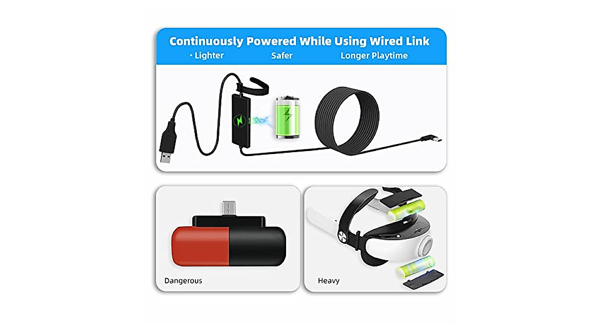 Kuject 16FT Link Cable for Oculus Quest 2 & Pro