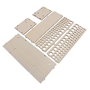 Cyrank Artist Paint Brush Holder, 67 Holes Paintbrush Holder Stand for Pencils Makeup Brushes Wooden Paint Brush Holder Paint Brushes Dryer Holder Desk Watercolor Brush Organizer Detachable