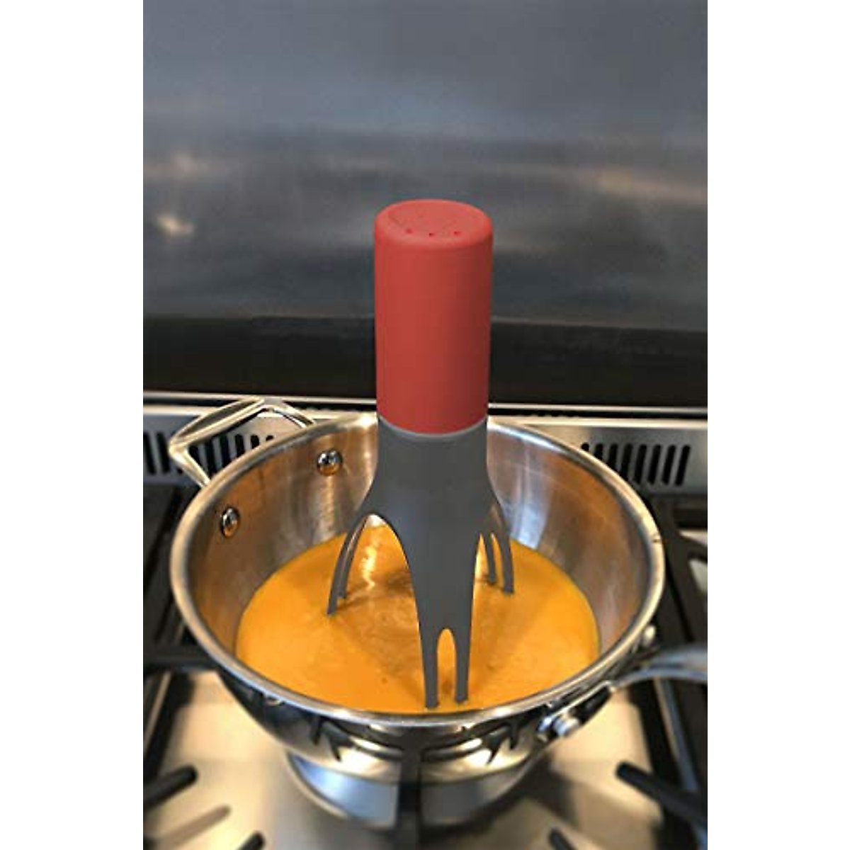 Uutensil Stirr - The Unique Automatic Pan Stirrer - With LED Speed Indicator, Red