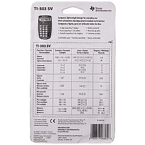 Texas Instruments TI-503 SV Standard Function Calculator