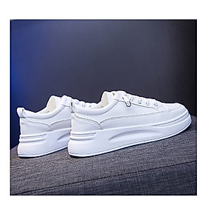 AINIJIA&HOLO Women's Platform White Sneaker,Chunky White Sneakers,Fashion Casual Walking Shoes with Socks (A,8.5,8.5)