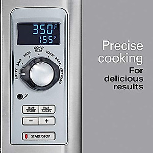 Hamilton Beach Professional Sure-Crisp Digital Air Fryer Countertop Toaster Oven, 1500W, Fits 12” Pizza 6 Slice Capacity, Temperature Probe, Stainless Steel (31243)