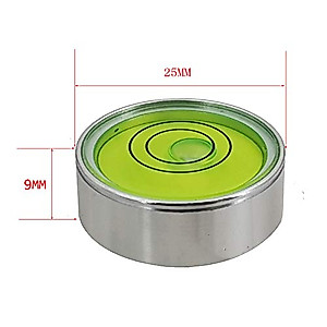 Metal universal horizontal bubble water level level level balance bubble level round bubble 25x9mm