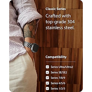 Fullmosa Compatible Apple Watch Bands 49mm 45mm 46mm 44mm 42mm 41mm 40mm 38mm, Metal iWatch Band with Case for Apple Watch Ultra Series 10 9 8 7 6 5 4 3 2 1 SE, 49mm Silver