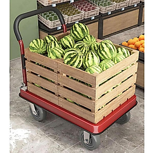 Platform Truck Small Platform Truck Steel Folding Push Cart Flat Handtruck Load 330 Lbs Moving Dolly Cart Portable Platform Hand Truck Reliable