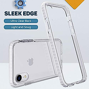 MATEPROX Phone XR Case Clear Thin Slim Anti-Yellow Anti-Slippery Anti-Scratches Cover Shockproof Bumper Case for Phone XR 6.1''(White)