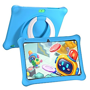 SGIN Kids Tablet, 10 Inch Tablet for Kids, 2GB+32GB Android 12 Kids Tablets with Case, WiFi, Parental Control APP, Dual Camera, Educational Games，iWawa Pre Installed (Blue)