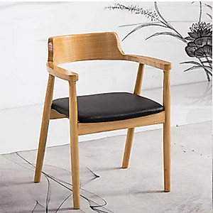 LITFAD Modern Oval Dining Table Set Solid Wood Dining Room Table with 4 Chairs Simple Kitchen Table and Chairs for 4-5 Pieces: Table, 4 Black Chairs