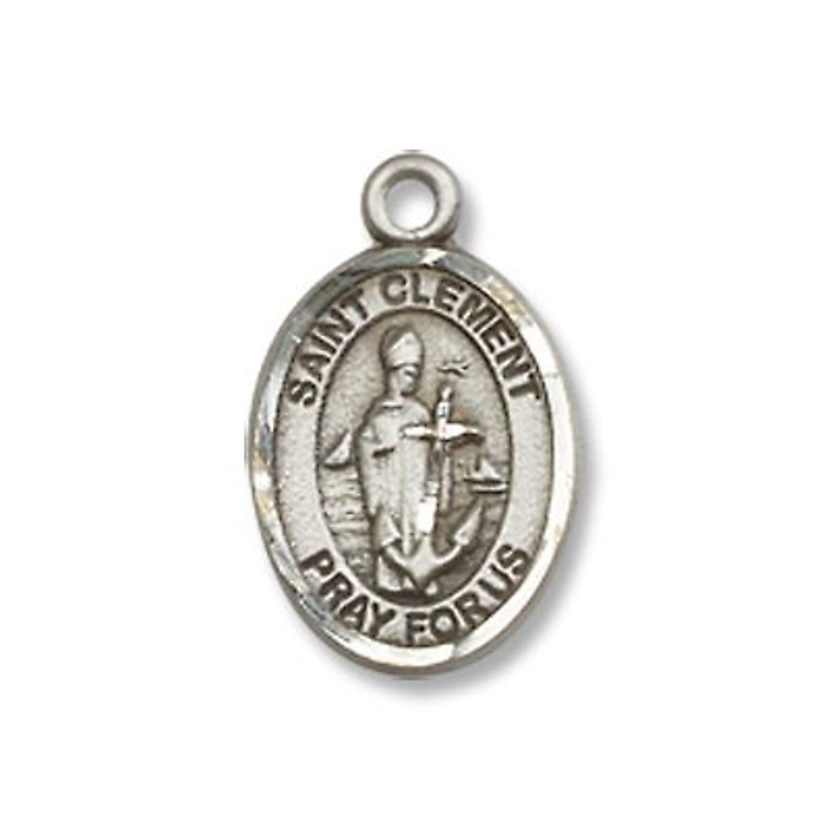 bliss Sterling Silver Saint Clement Petite Charm Medal, 1/2 Inch