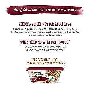 Purina Beneful High Protein, Gravy Wet Dog Food, Prepared Meals Beef Stew - (8) 10 oz. Tubs
