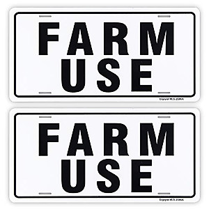 2-Pack Farm Use Id Tag Sign,12"x 6" .04" Aluminum Reflective Sign Rust Free Aluminum-UV Protected and Weatherproof