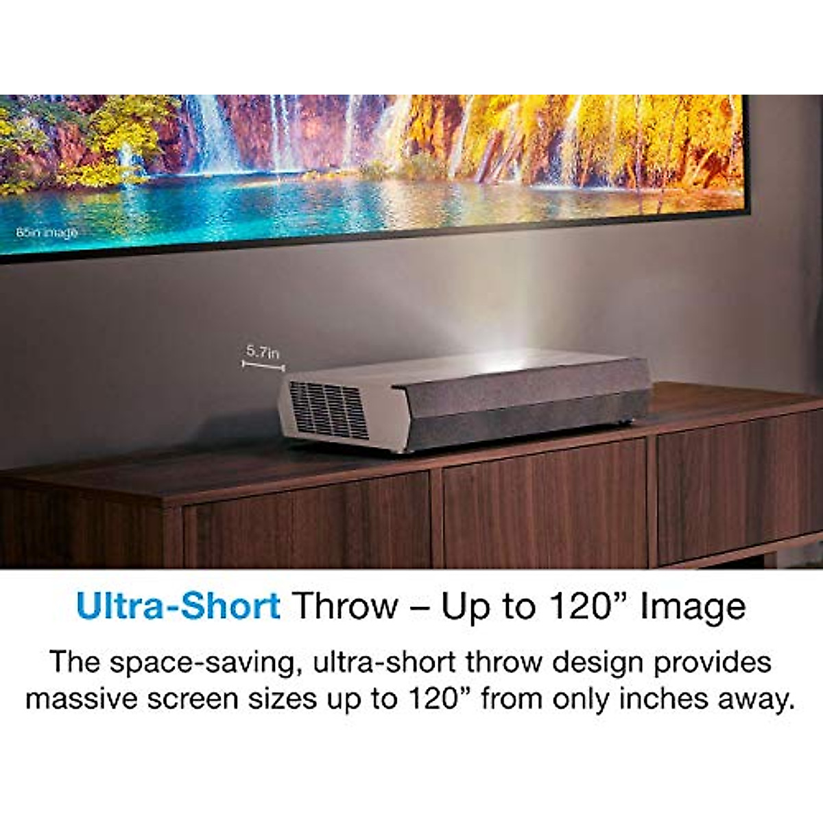 Optoma CinemaX P2 Smart 4K UHD Laser Projector for Home Theater 3000 Lumens Superior Image with Laser & 6-Segment Color Wheel (Renewed)