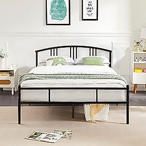 VECELO 14 inch Full Size Bed Frame Metal Platform Mattress Foundation with headboard Footboard Steel Slat Support/No Box Spring Needed/Easy Assembly