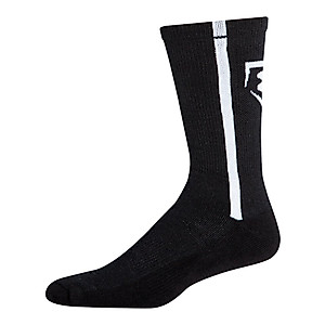 Under Armour Men's --Baseball Crew Socks (1 Pair), Black/White, Large