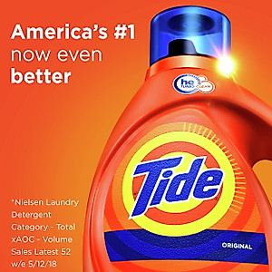 Tide Liquid Laundry Detergent Soap, High Efficiency (HE), Original Scent, 64 Loads (Pack of 2)