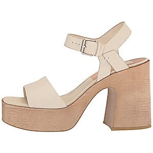 Dolce Vita Women's Wallis Heeled Sandal, Ivory Leather, 10