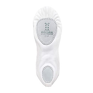 Sansha Women's Split Leather Sole Soft Ballet Shoes G1C Glove Flat, White, 3.5