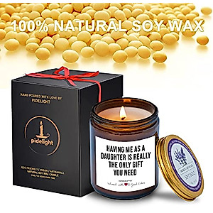 PIDELIGHT Nice Stuff for Mom Candle - Funny Thank You Mom Candle, Father Day Gifts from Daughter Candle, Mothers Day Gifts from Adopted Daughter, Best Mom Ever Candle from Daughter