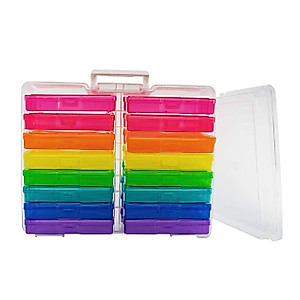 Photo and Craft Keeper – Organize Photos, Jewelry, and Scrap Paper – Holds Up to 1600 Photos (Rainbow)