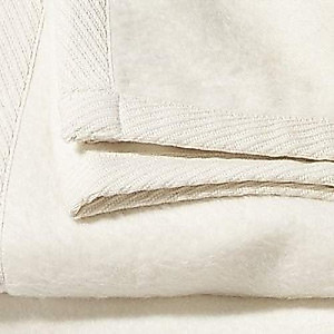 DownTown Company Granny Blanket - 100% Natural Egyptian Cotton Blanket with Pure Cashmere Softness, Imported from Portugal - Premium Throw Blanket for Bed, Sofa, or Couch – Throw Size, Cream Color