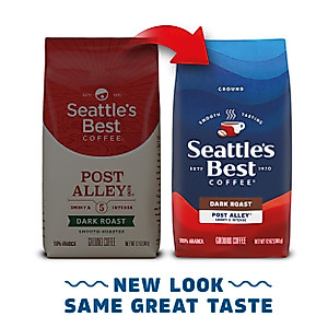 Seattle's Best Coffee Post Alley Blend Dark Roast Ground Coffee | 12 Ounce Bags (Pack of 3)