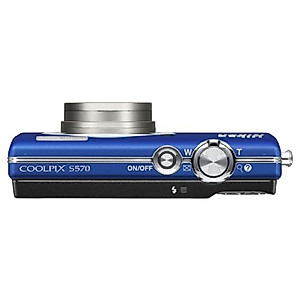 Nikon Coolpix S570 12MP Digital Camera with 5x Wide Angle Electronic Vibration Reduction (VR) Zoom and 2.7-Inch LCD (Blue)