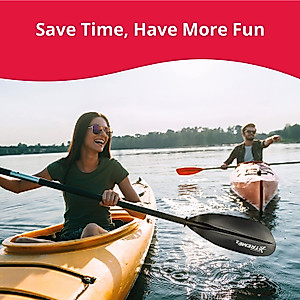 SeaSense XTreme 2 Kayak Paddle, Yellow-Blue, 84” - Fiberglass Reinforced Nylon Blades, 2-Piece Construction - Great for Sport, Sea, Whitewater, Recreational & Fishing Kayaking