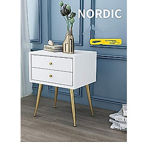 SJYDQ Nordic Bedroom Bedside Table Simple Solid Wood Storage Cabinet Simple Bedside Small Cabinet Side Cabinet (Color : E)