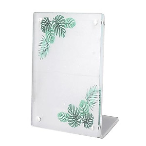 Haofy Desktop Picture Frame, Acrylic Sturdy Picture Frame Simple Cleaning Decorative For Movie Ticket (Monstera Leaves)