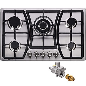 30 Inch Gas Cooktop LPG/NG Convertible Gas Burner Stainless Steel Gas Hob Built-In Gas Cooktop DM527-SA03Z Gas Stovetop