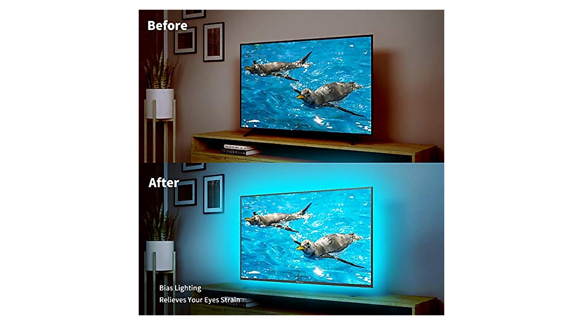 BASON 8.2ft RGB USB TV Backlight Strip - 4096 DIY Colors