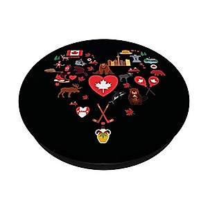 Proud Canadian Symbols Made In Canada Maple Leaf Flag PopSockets PopGrip: Swappable Grip for Phones & Tablets