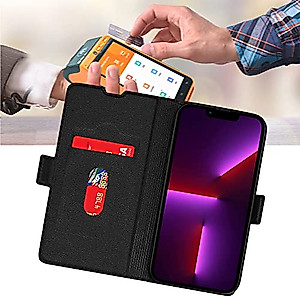Fansipro Wallet Folio Case for Samsung Galaxy S9 Plus, Premium PU Leather Slim Fit Cover for Galaxy S9 Plus, 1 Card Slot, Handy, Black