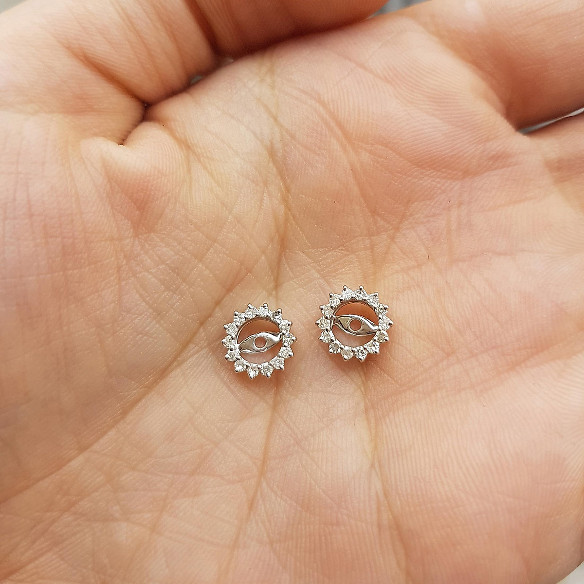 Dazzlingrock Collection 0.30 ctw Round White Diamond Circular Shaped Removable Earring Jackets for Women in 10K White Gold