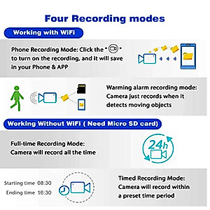 VBESTLIFE Mini WiFi Camera with Snake Lens, Security Wireless Camera for Indoor Outdoor HD 1080P Video Recorder, Al Motion Monitoring, Smart Encoding, 10m Hotspot Distance, Video Playback