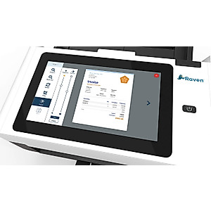 Raven Pro Document Scanner - Huge Touchscreen, High Speed Color Duplex Feeder (ADF), Wireless Scan to Cloud, WiFi, Ethernet, USB, Home or Office Desktop