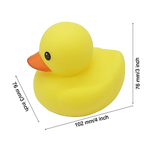 MyLifeUNIT 4 inch Yellow Rubber Bath Ducks for Child