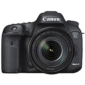Canon Digital Camera EOS 7D MarkII + Lens Kit EF-S18-135mmF3.5-5.6 ISUSM Wi-Fi Adapter W-E1 EOS7DMK2LKW-E1(Japan Import-No Warranty)