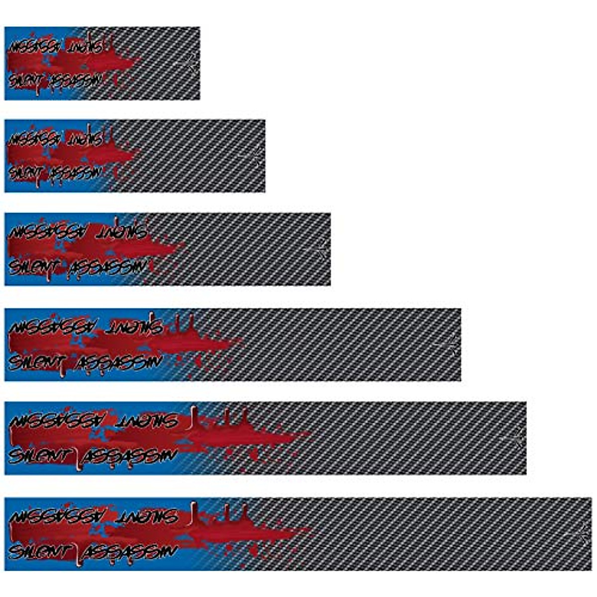 White Water Archery Laminated Silent Assassin Blue Carbon Fiber Fade 2 Arrow Wraps 15 Pc Pack Choose Length Width (4.75)