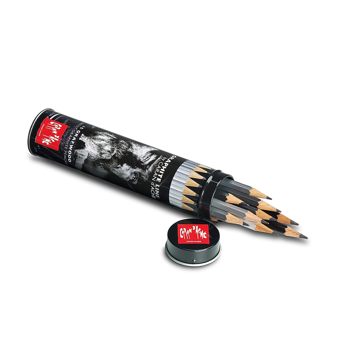 Caran d'Ache Grafwood 15 Piece Round Tube Set