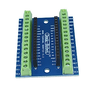 Aideepen 5pcs Nano V3.0 Expansion Board V3.0 Breakout Board Screw Terminal Adapter Shield Nano V3.0 AVR ATMEGA328P-AU Module