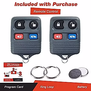 KeylessOption Keyless Entry Remote Control Car Key Fob Replacement for CWTWB1U343, CWTWB1U313 (Pack of 2)