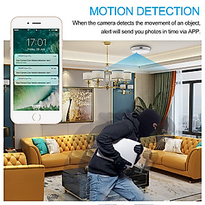 Mini Detector Camera, Full HD 1080P Wireless Security Nanny Detector Camera with Motion Detection/Remote View for Home and Office, No Audio