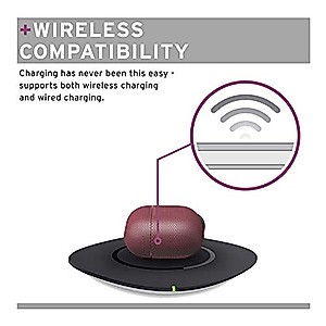 [U] by UAG Compatibile with AirPod Pro Case Soft Smooth Silicone Stylish Dot Pattern Protective Cover with Carabiner Keychain, Aubergine