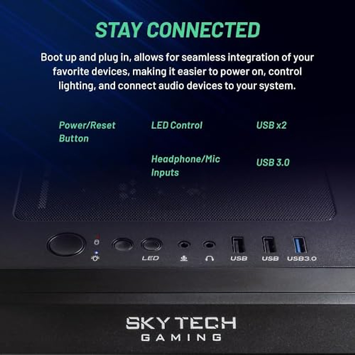 Skytech Chronos Gaming PC Desktop – Intel Core i7 12700F 2.1 GHz, NVIDIA RTX 4070, 1TB NVME SSD, 16GB DDR4 RAM 3200, 750W Gold PSU, 240mm AIO, 11AC Wi-Fi, Windows 11 Home 64-bit