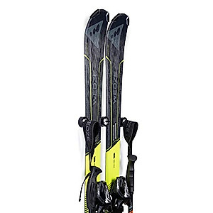 (6X PCS) Skateptych Atlas Ski Hanger Wall Mount Storage Display Luxury Holder Rack, Black