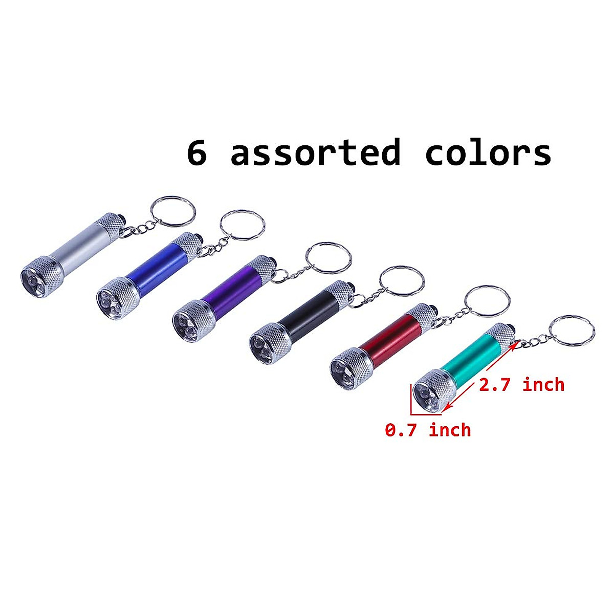 Antner 18pcs Mini Flashlights Keychain 5 Bulbs LED Keychain Toy for Kids Party Favors, Camping, Travel, Home or Office(Battery Included)